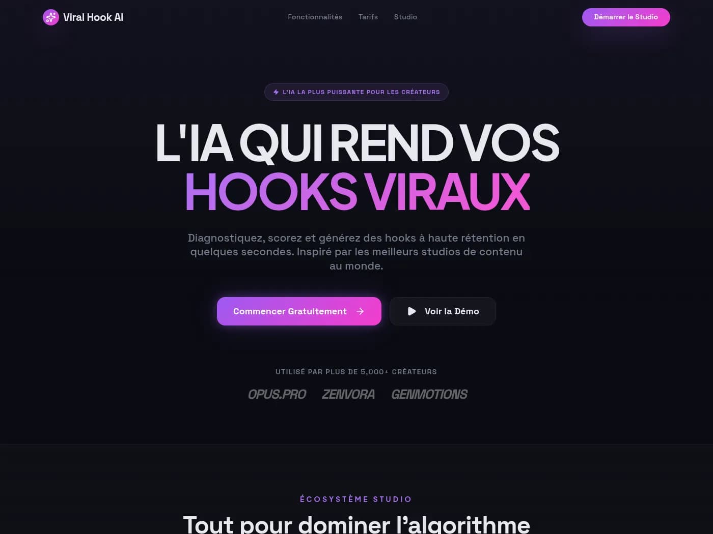 Viral Hook AI Studio