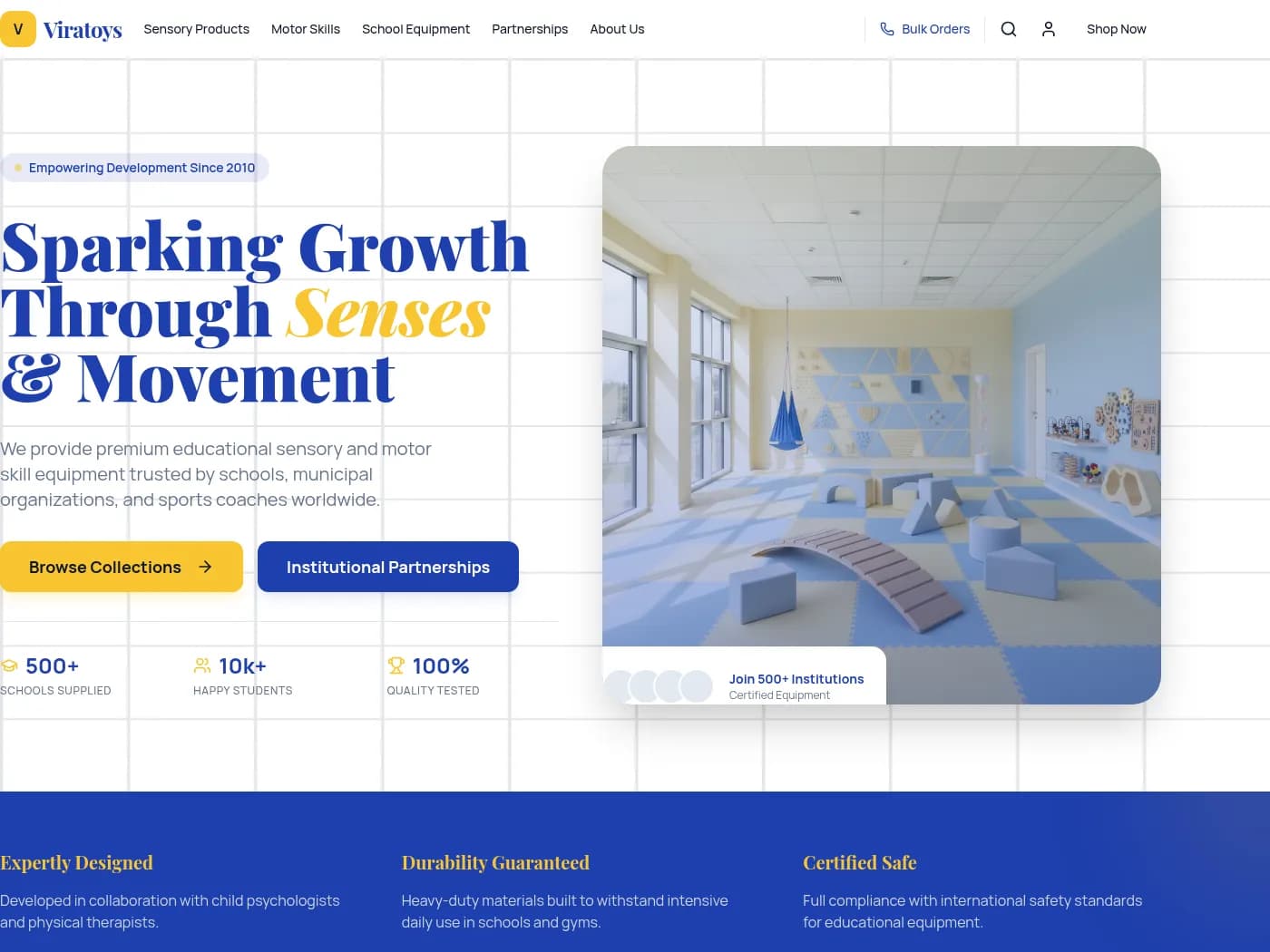 Viratoys Homepage Design