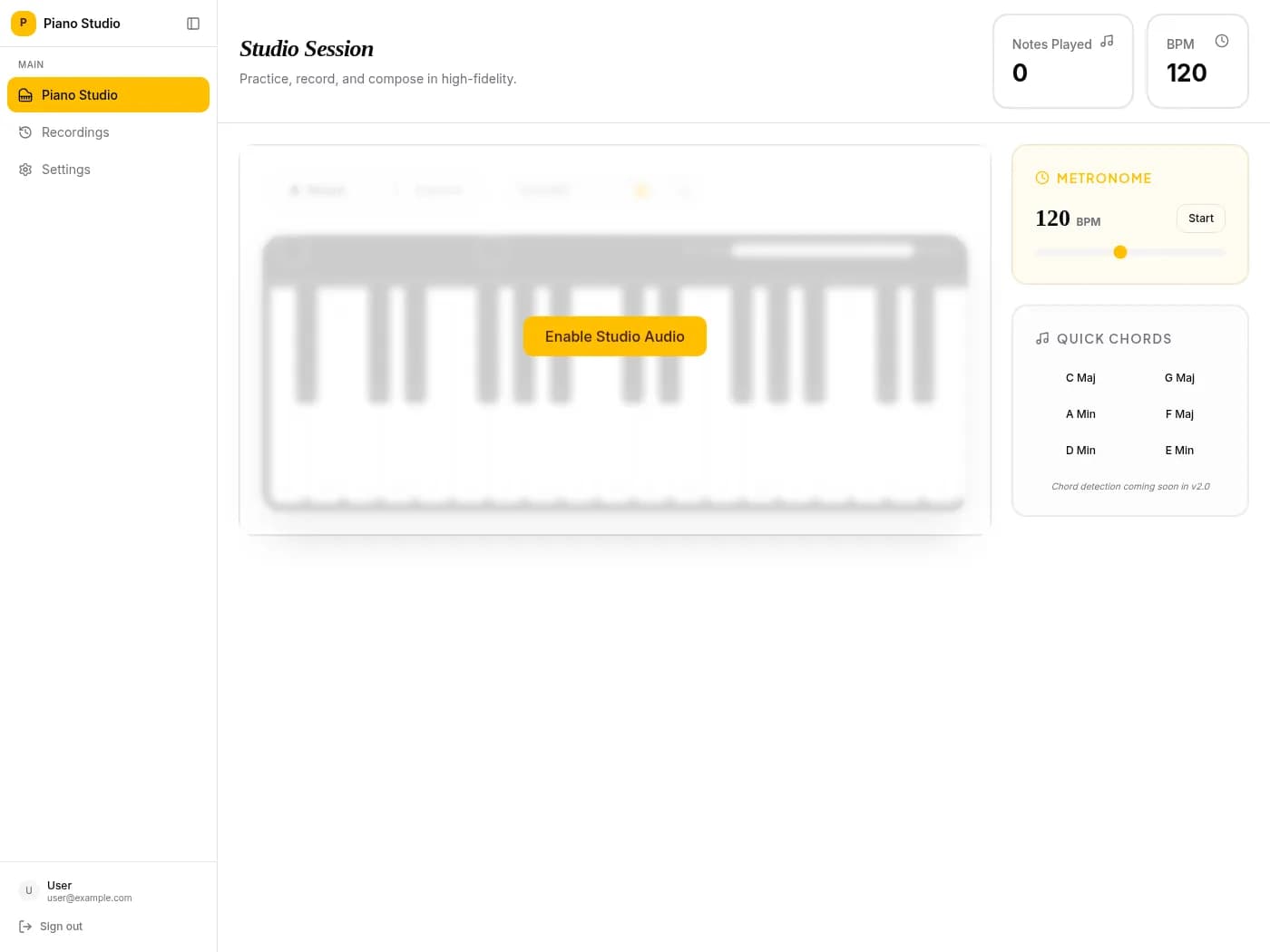 Virtual Piano Studio