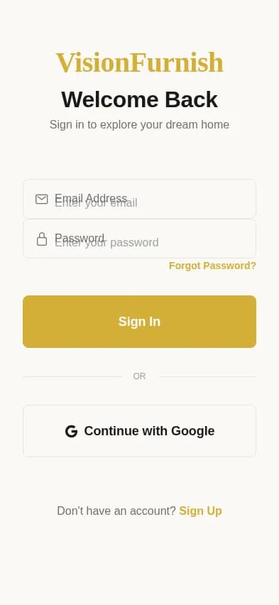 VisionFurnish Luxury App