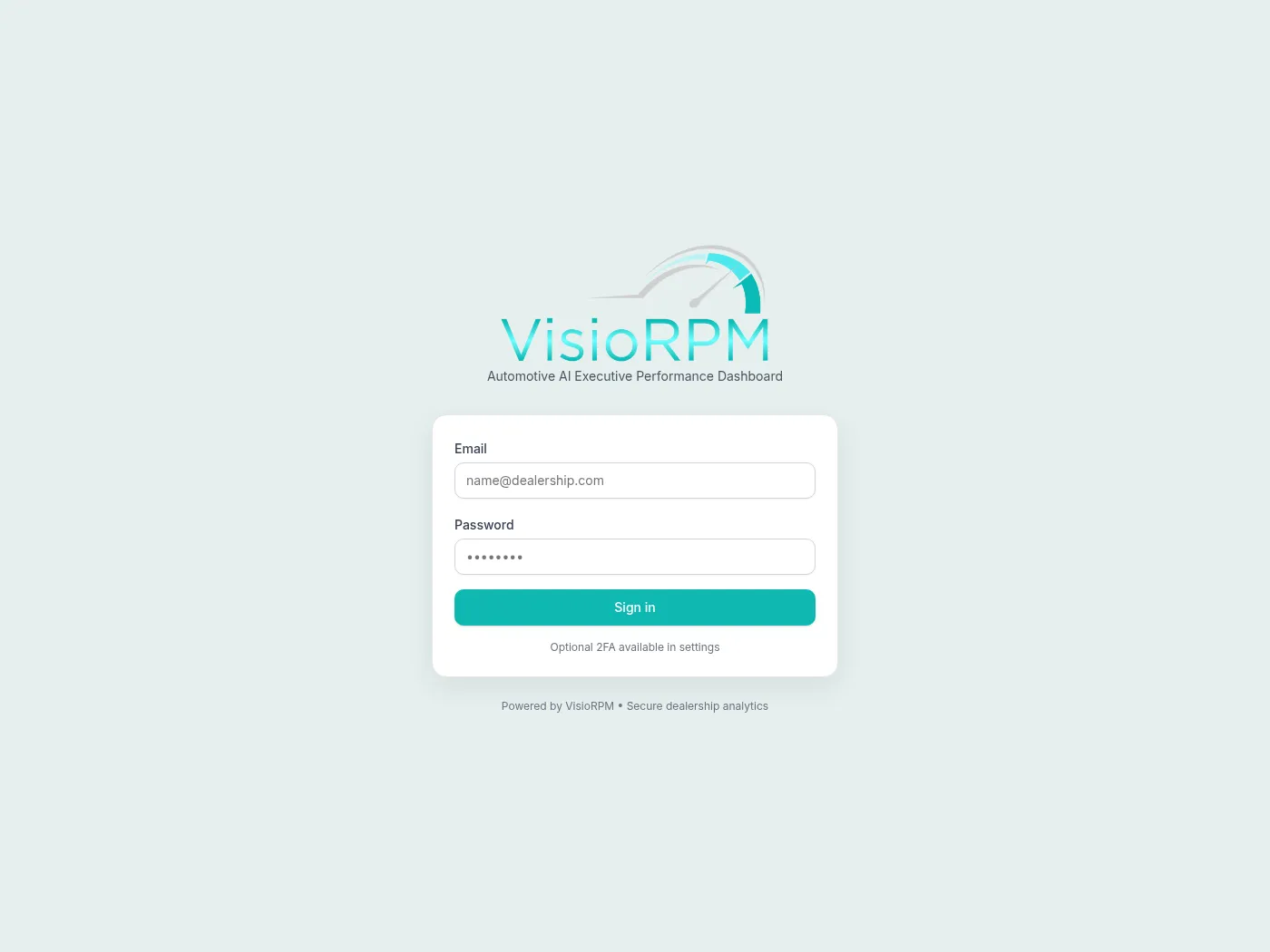 VisioRPM: AI Unified Automotive Control Center
