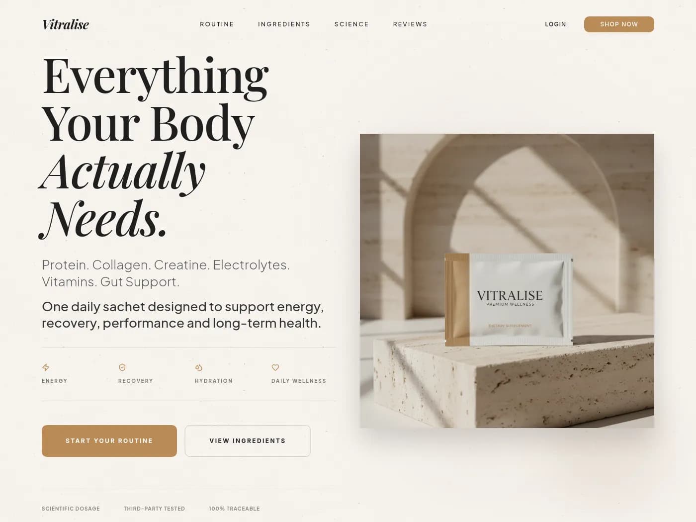 Vitralise Wellness Website
