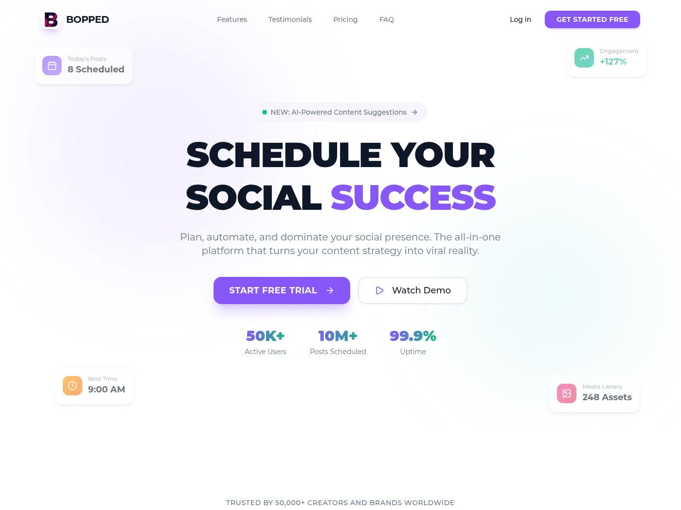 Bopped Social Scheduler
