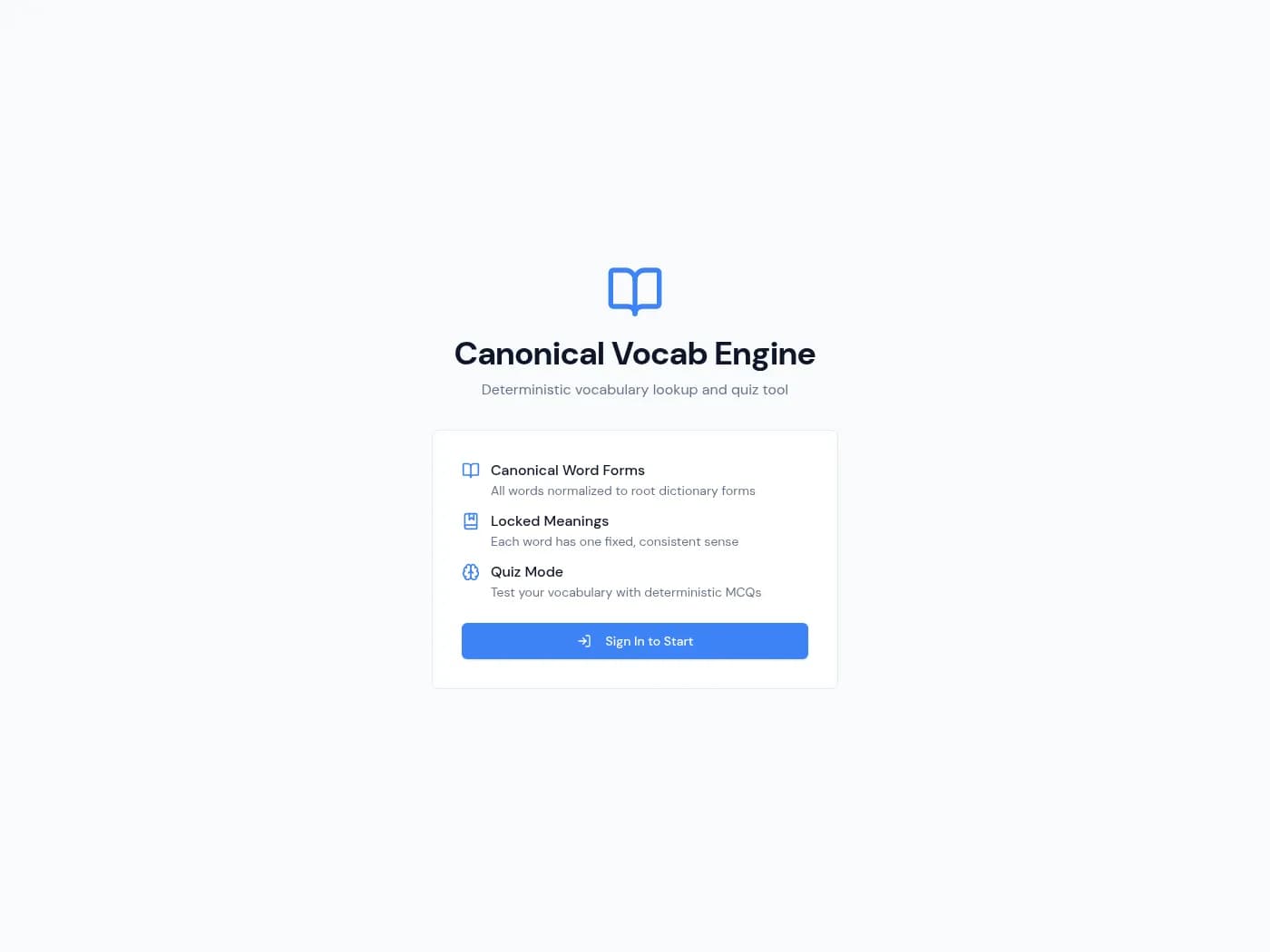 Canonical Vocab Engine
