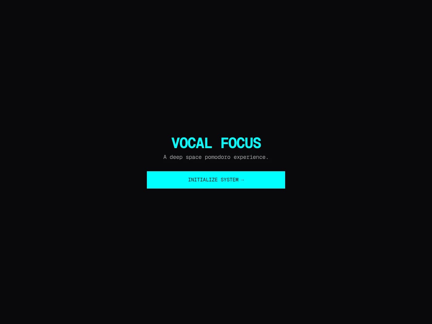 Vocal Pomodoro Focus
