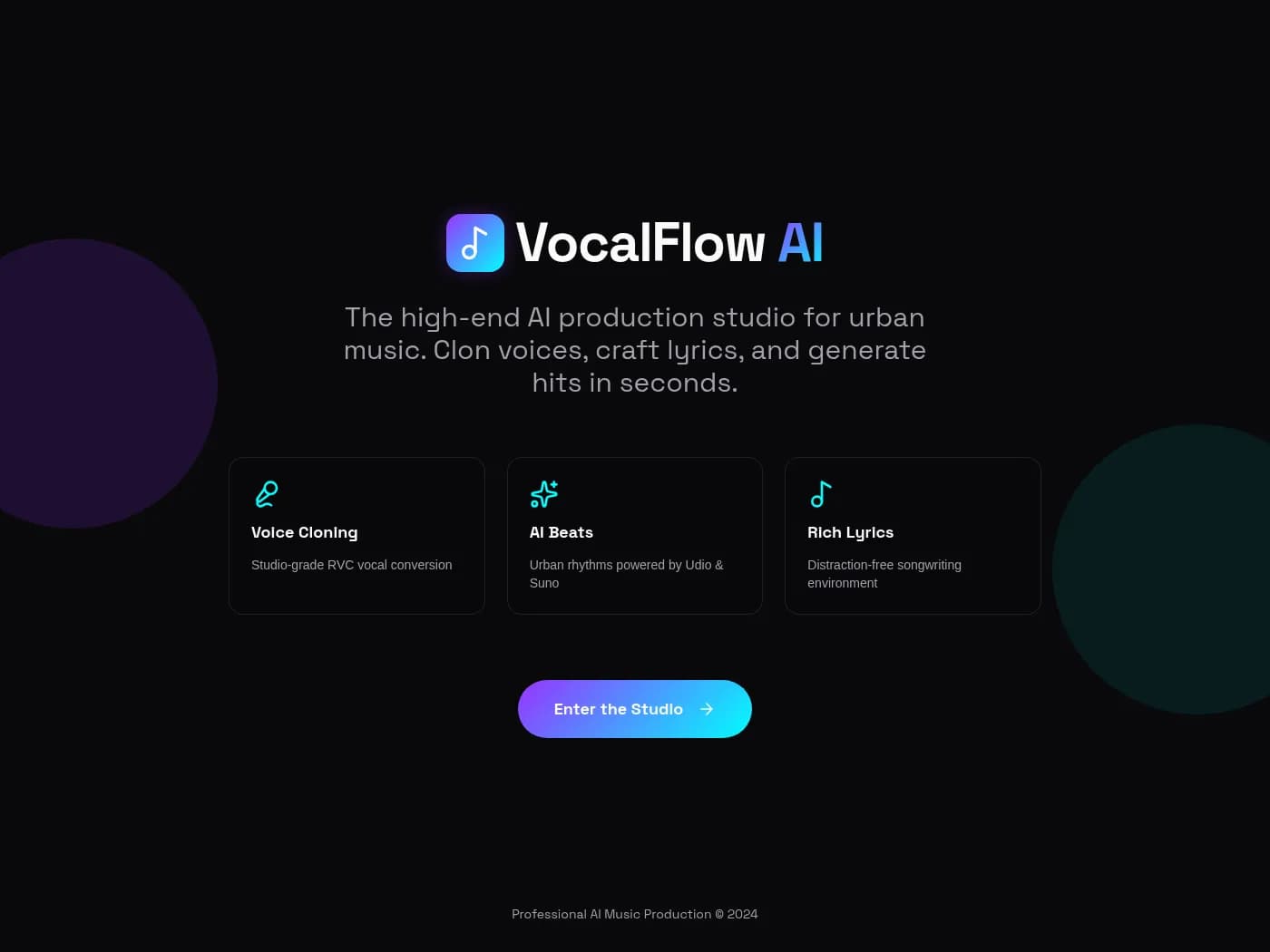 VocalFlow AI Studio