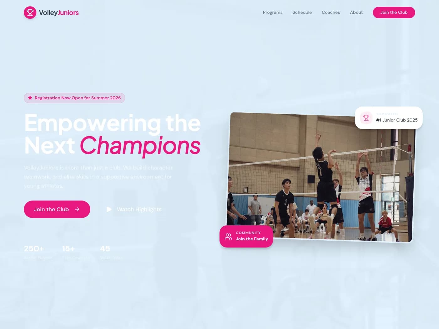 VolleyJuniors Club Site