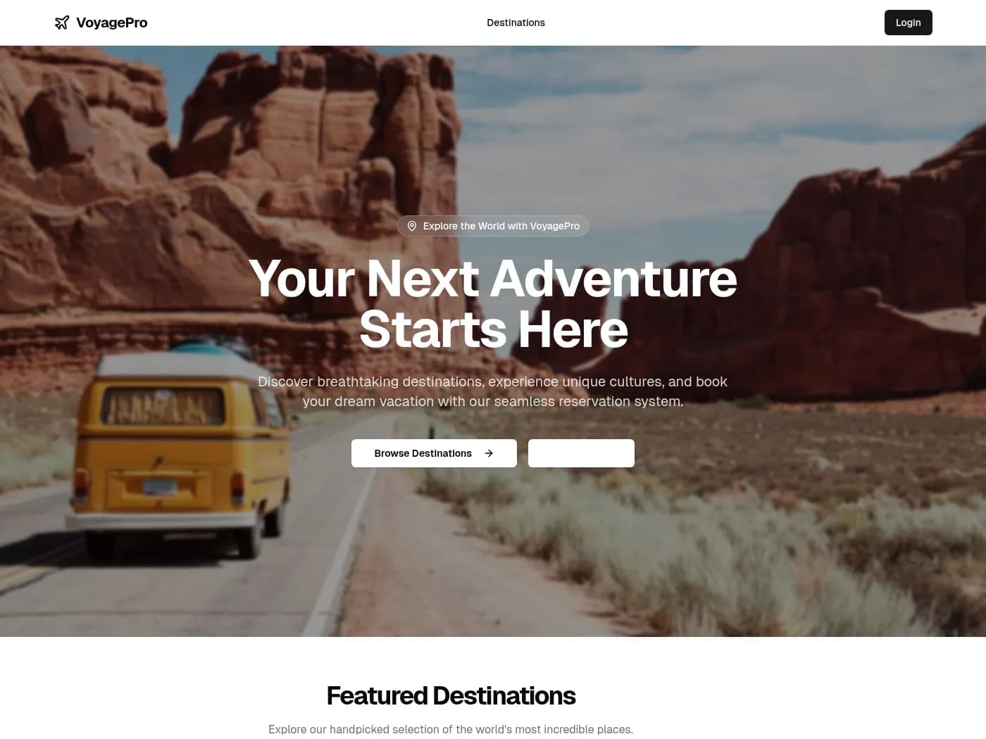 VoyagePro Booking Site