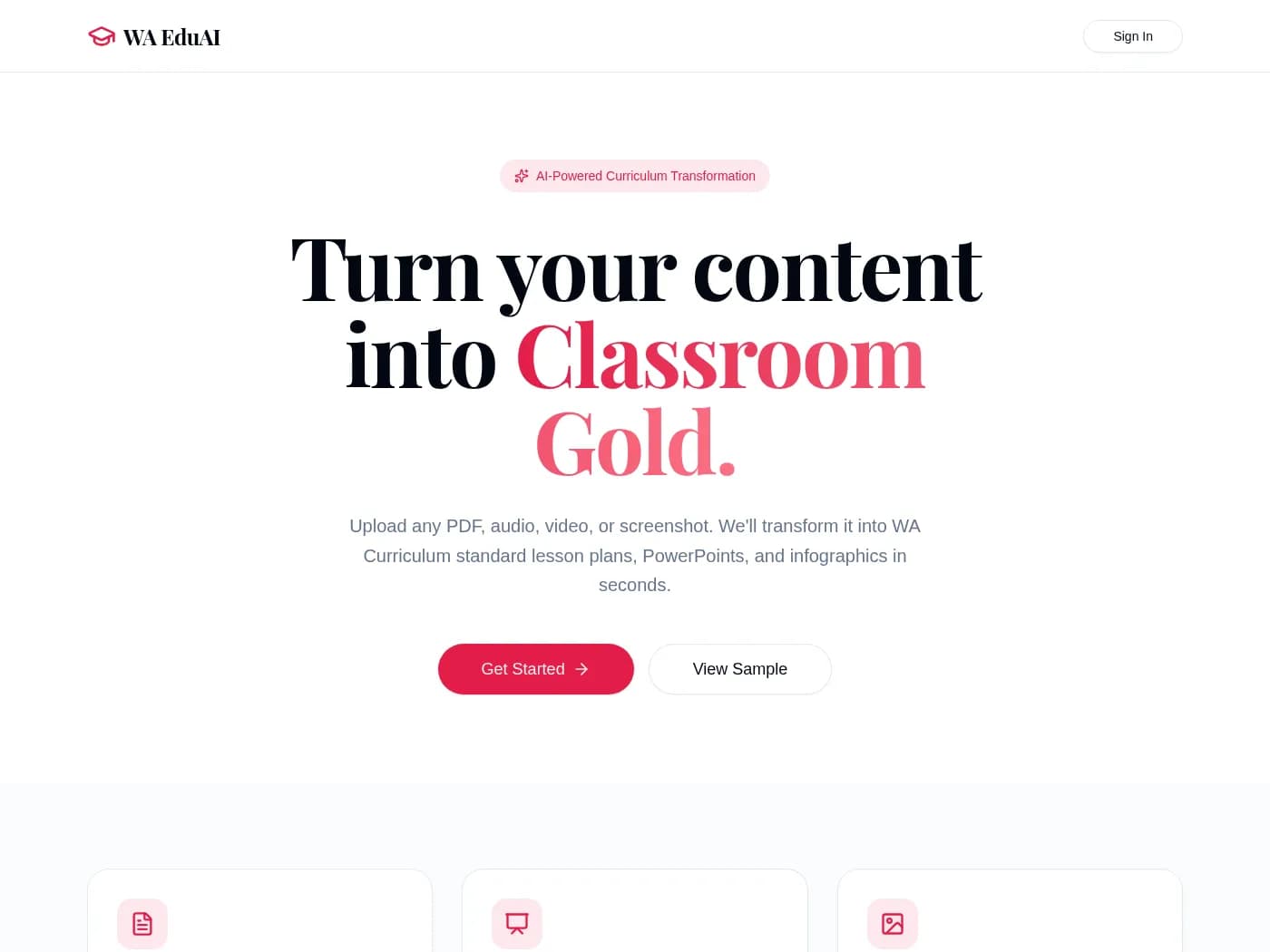WA Curriculum Content AI