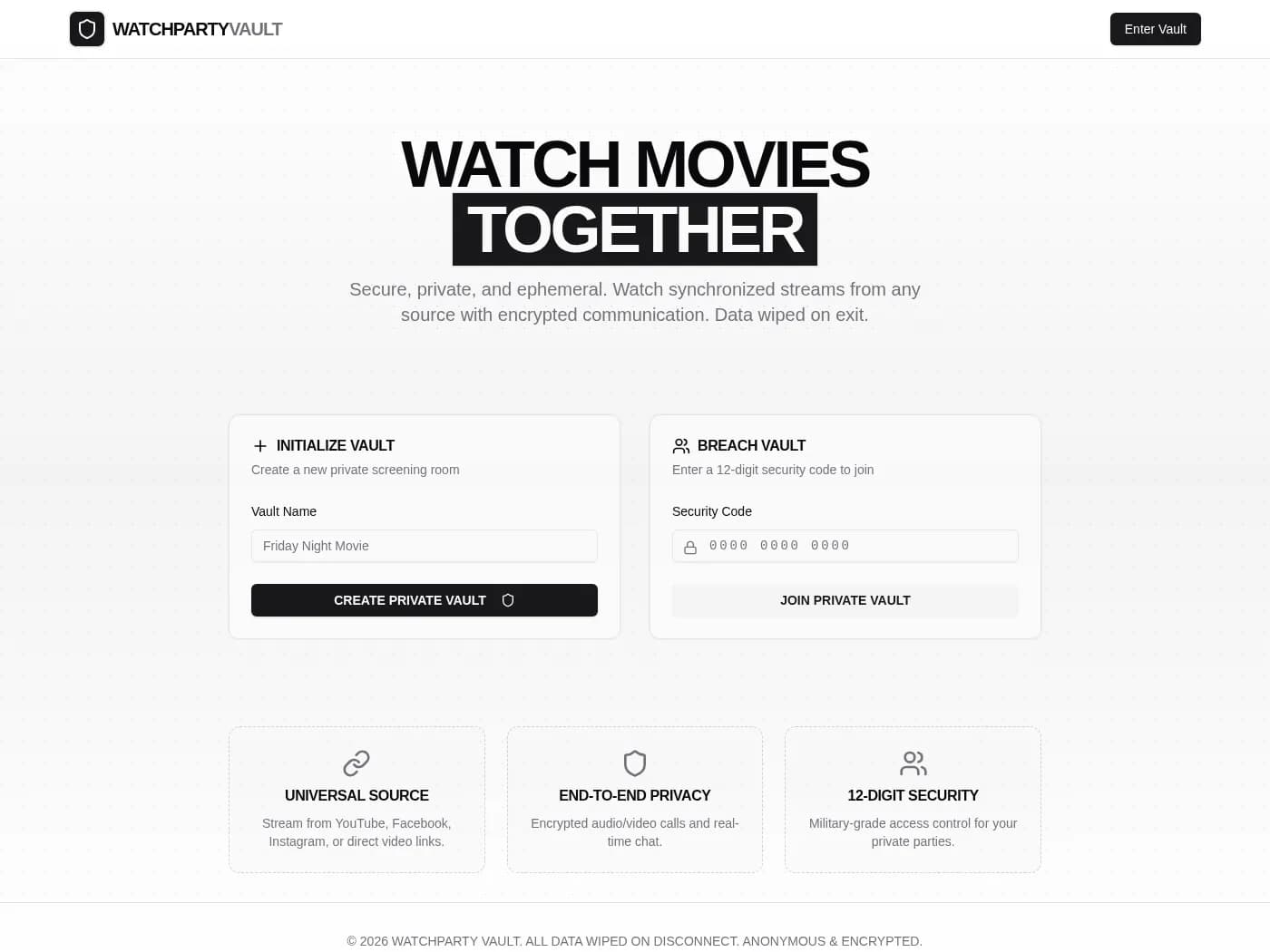WatchParty Vault