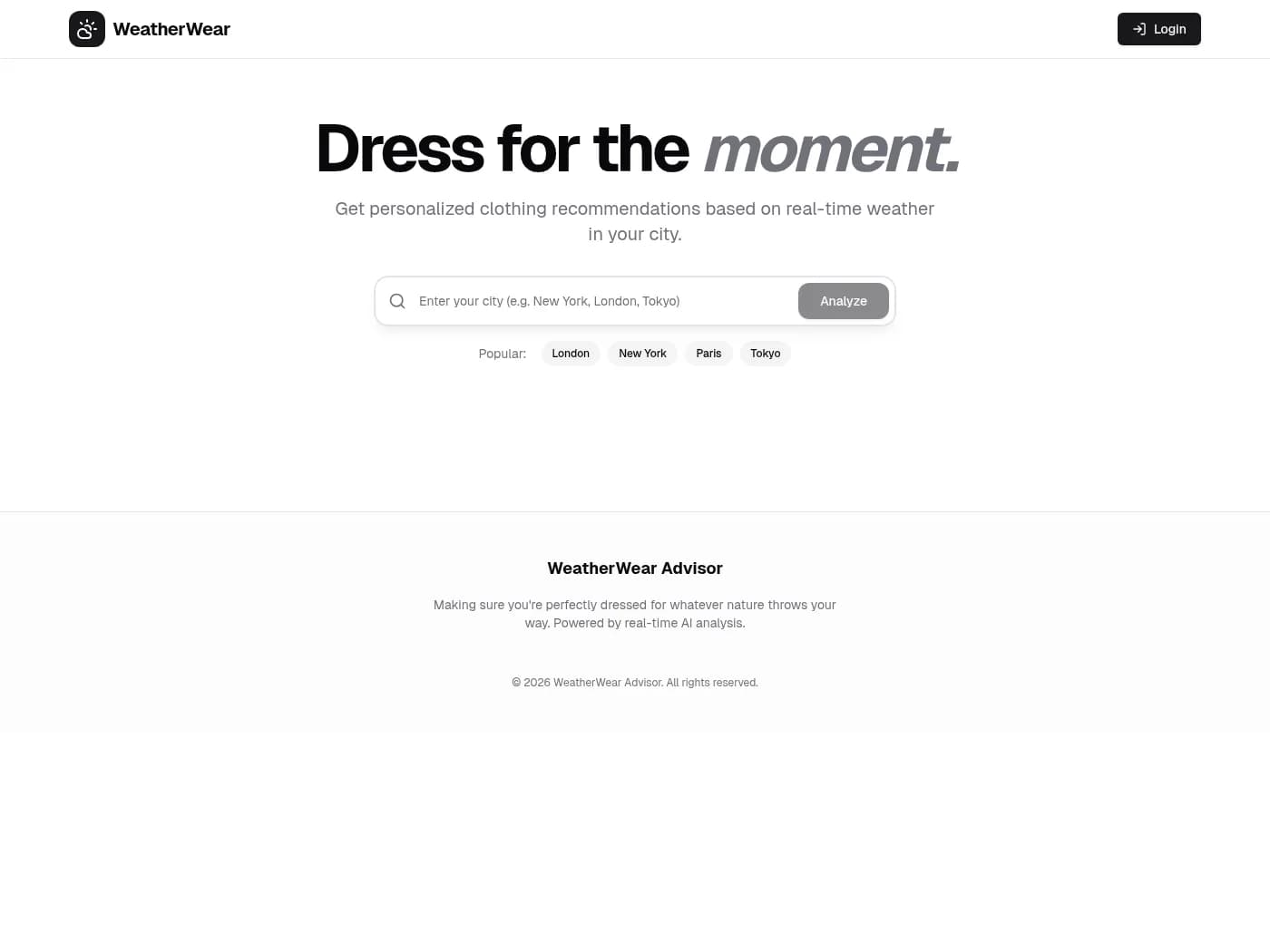 WeatherWear Advisor