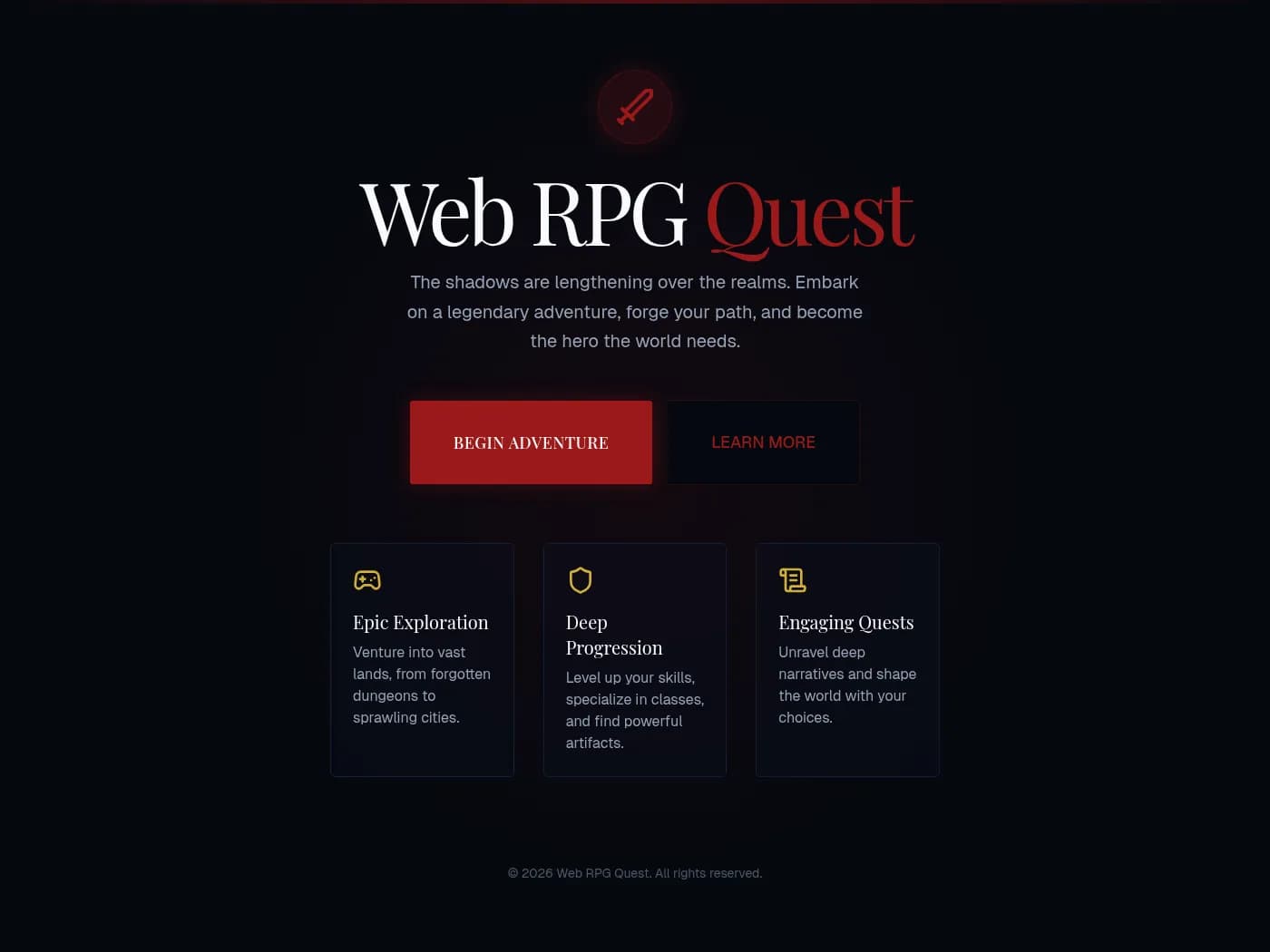 Web RPG Quest