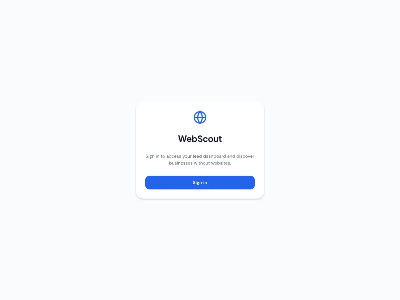 WebScout Lead Dashboard