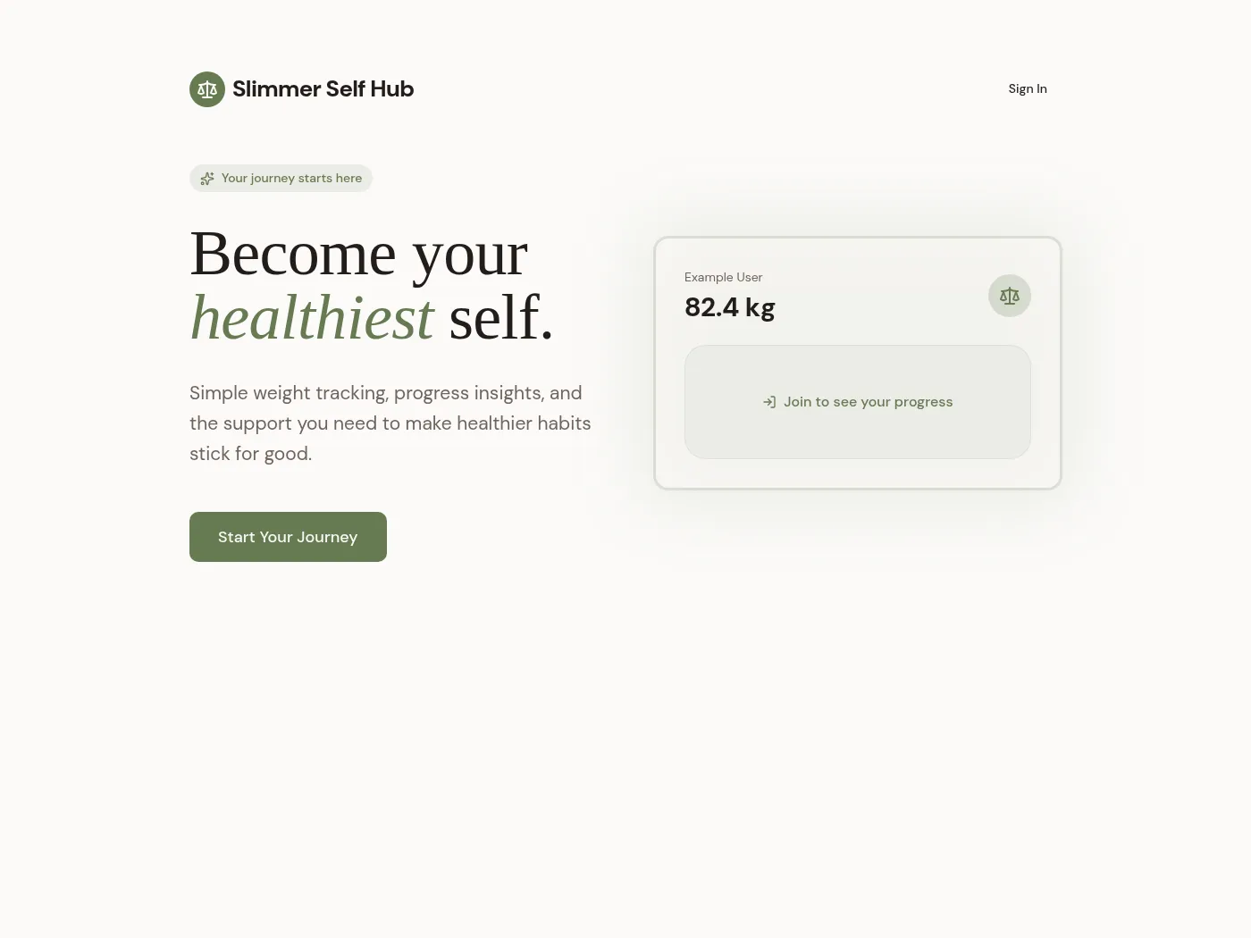 Slimmer Self Hub
