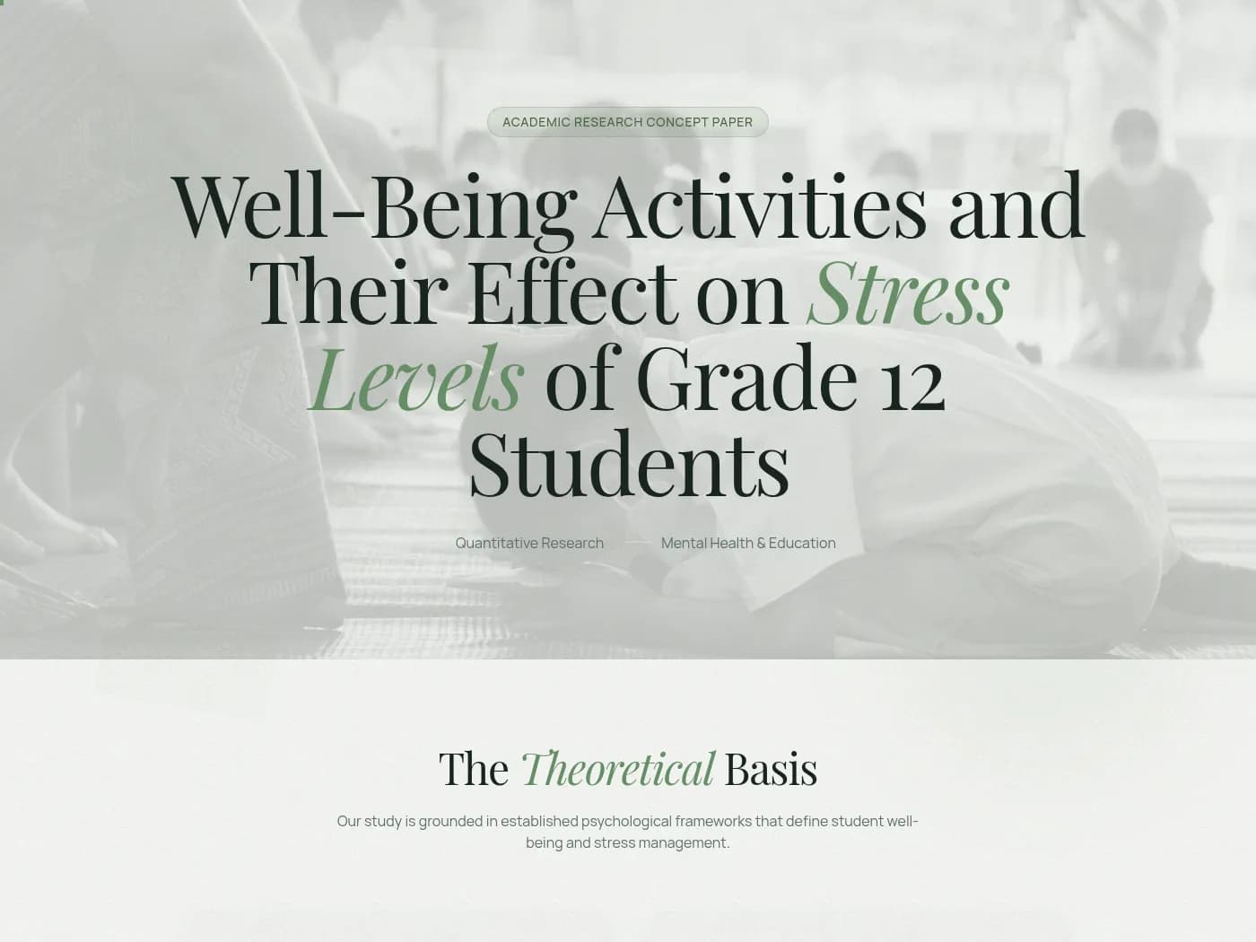 Well-Being Impact Poster