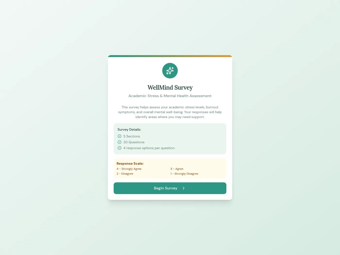 WellMind Survey App