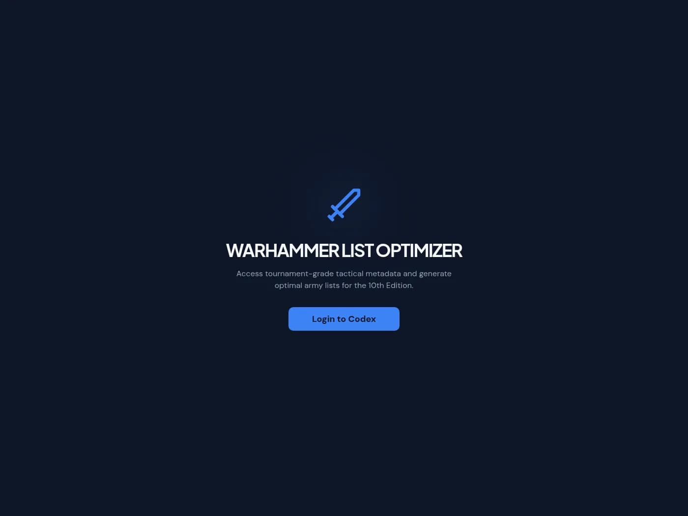 Warhammer List Optimizer