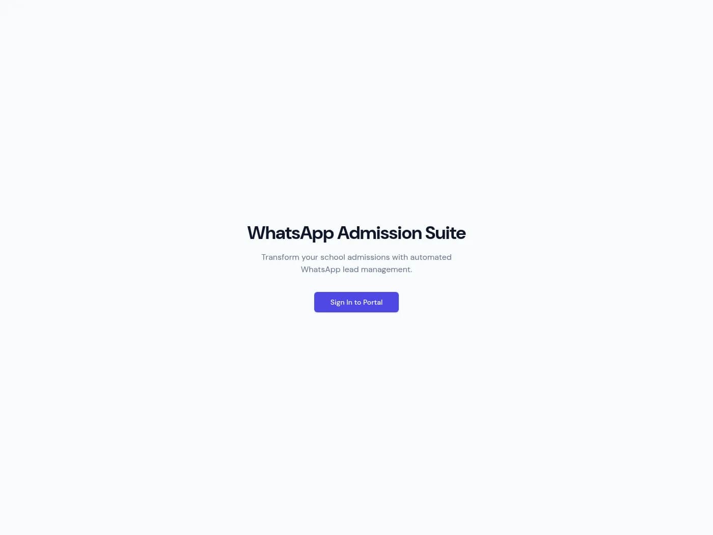 WhatsApp Admission Suite