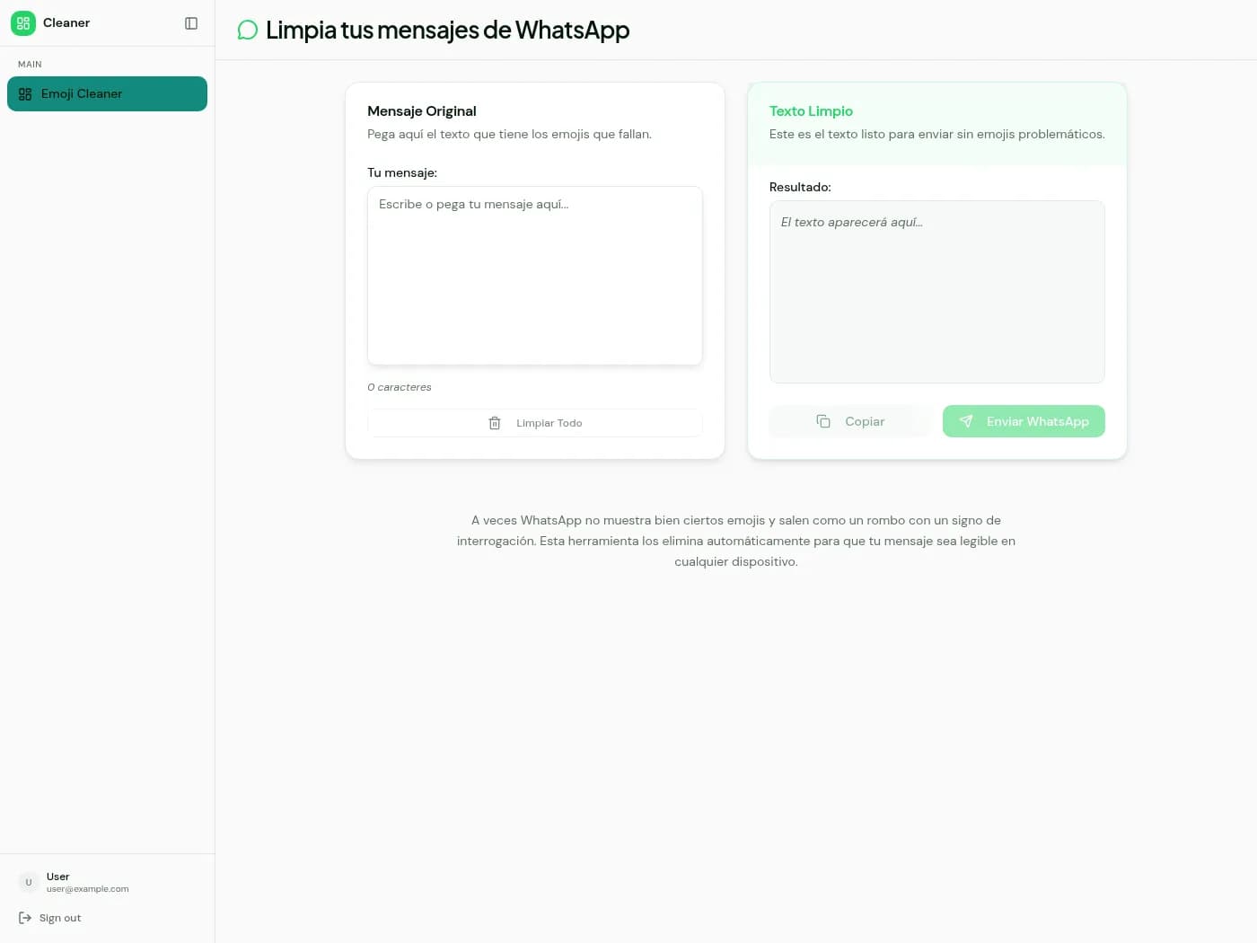 WhatsApp Emoji Cleaner