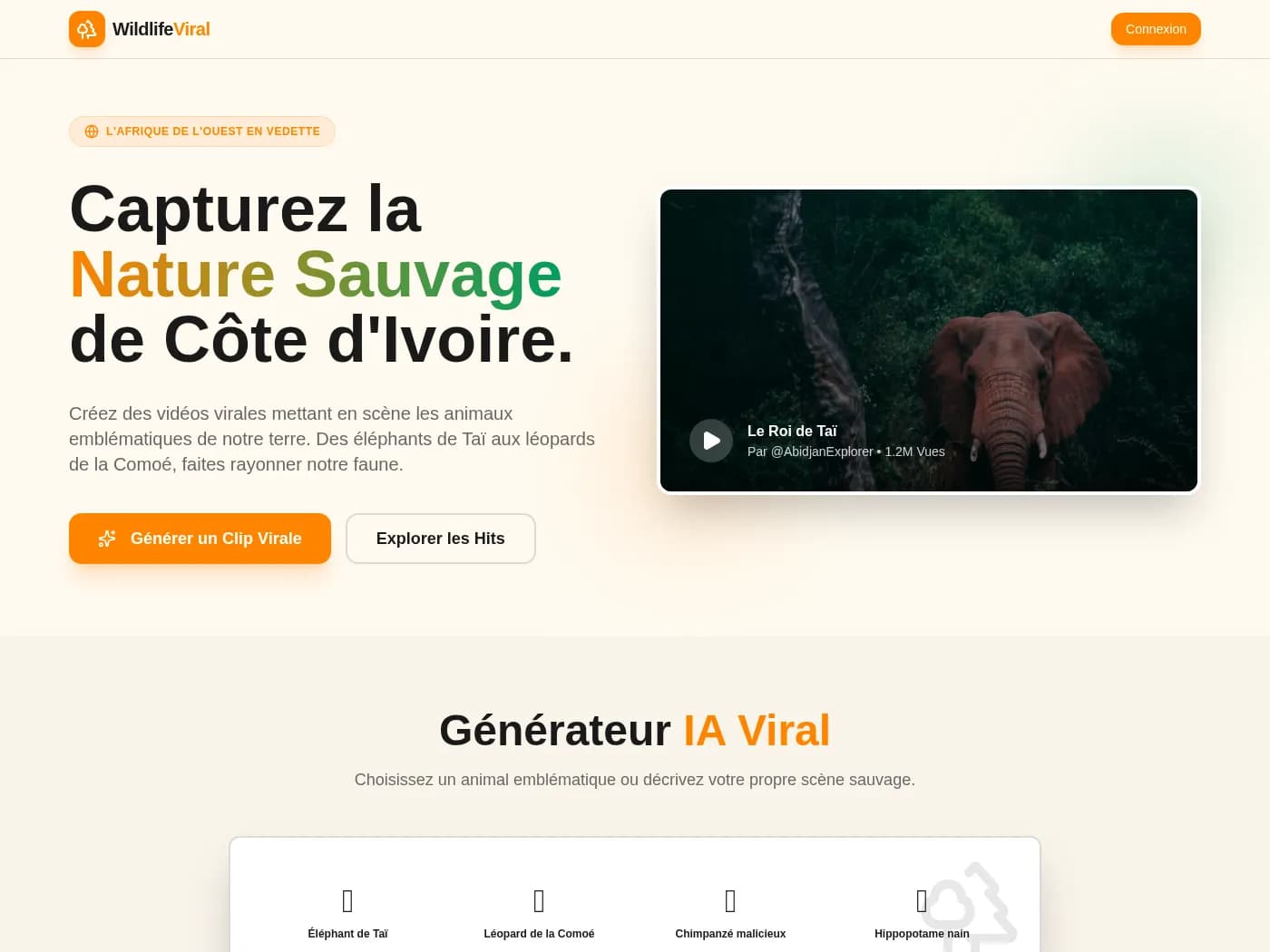 Ivory Coast Wildlife Viral