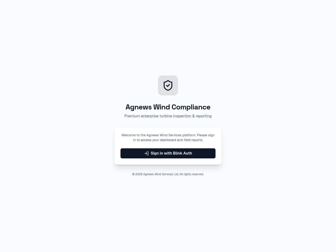 Agnews Wind Compliance Cloud