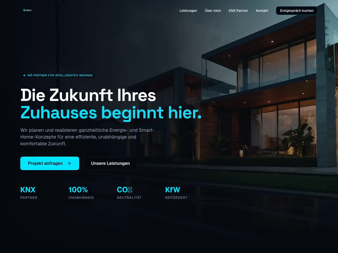 Wolf Smart Living Homepage