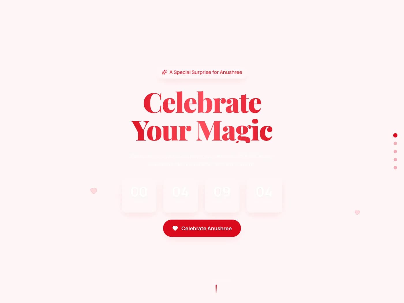 Anushree's Day Surprise Site