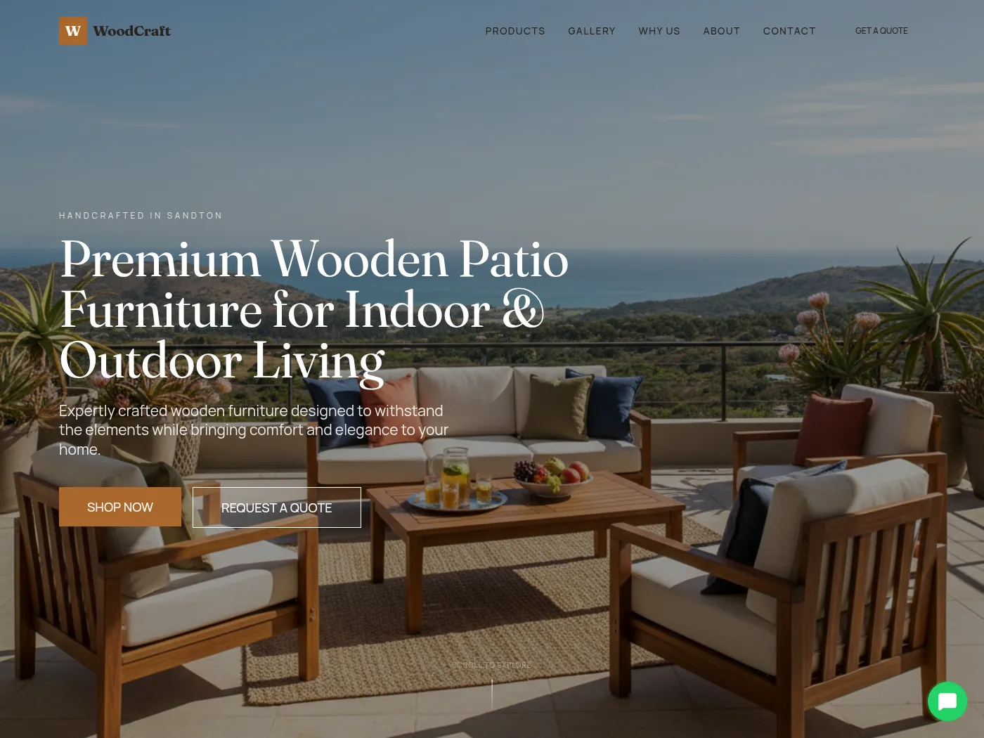 WoodCraft Patio Website