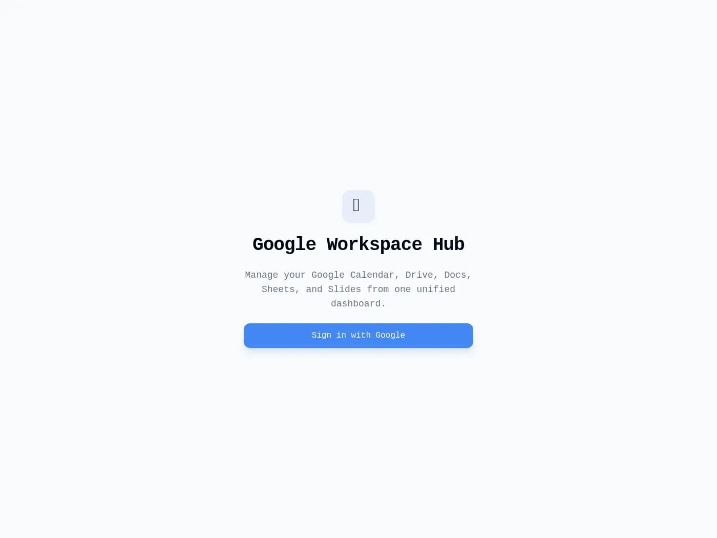 Google Workspace Hub