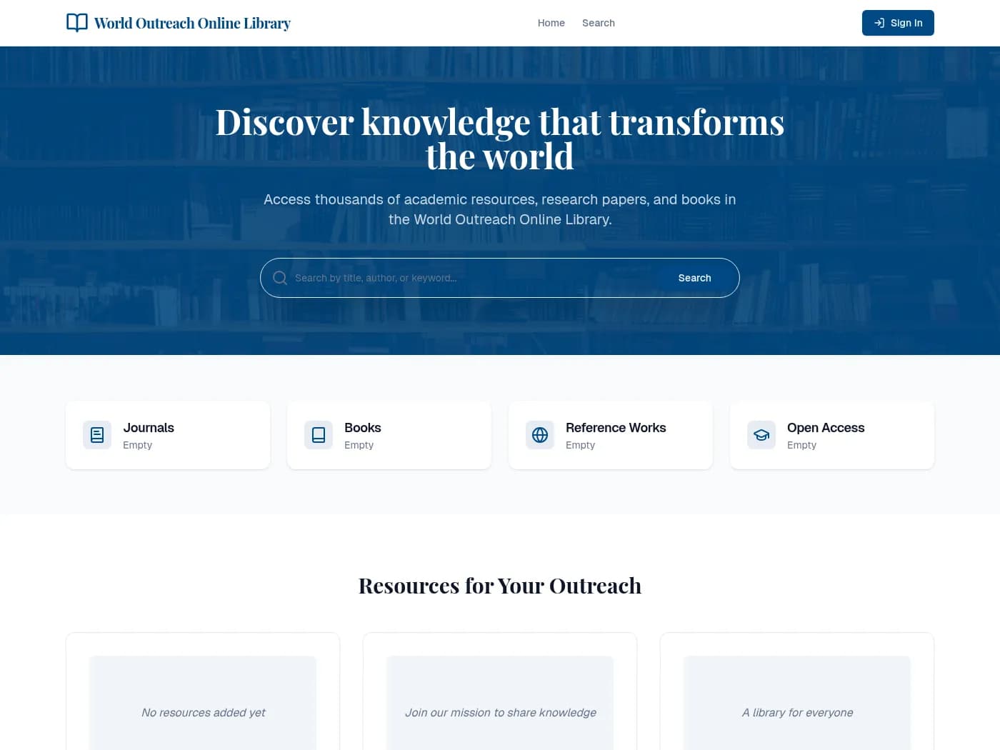 World Outreach Online Library