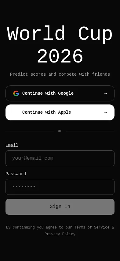 WorldCup 2026 Predictor