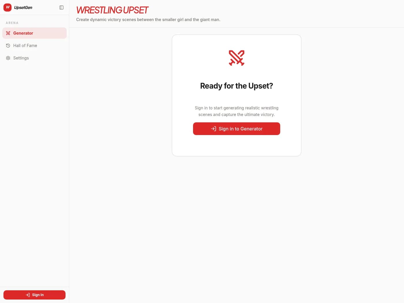 Wrestling Upset Generator
