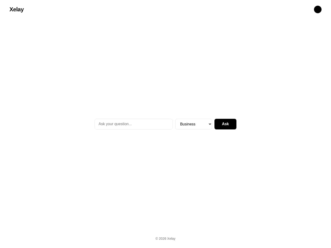 Xelay Minimal Website
