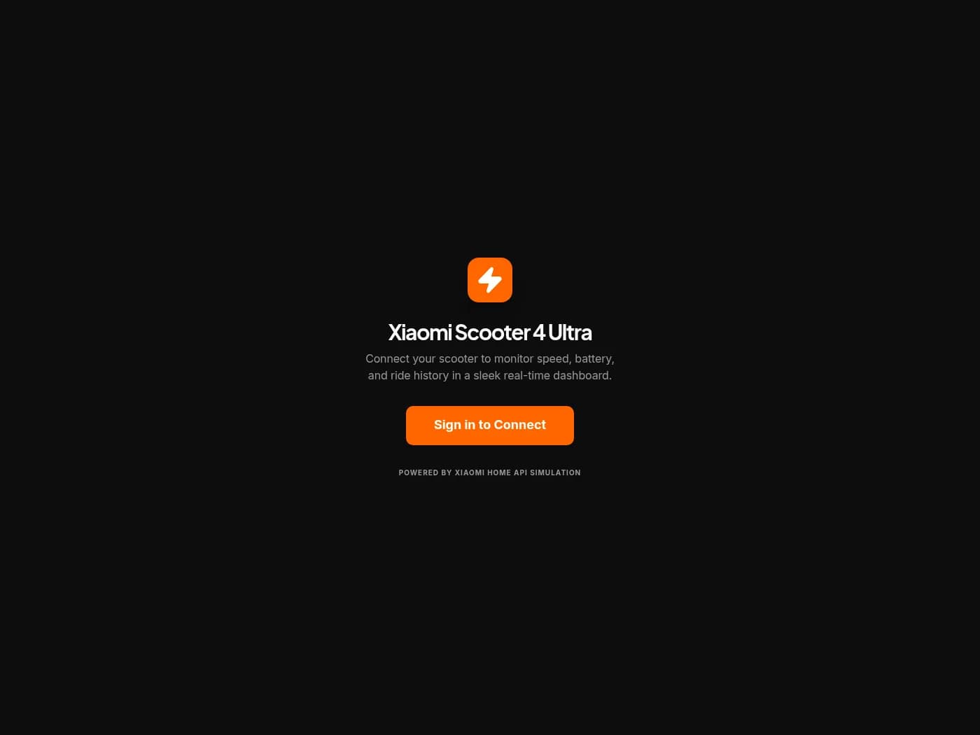 Xiaomi Scooter 4 Dashboard