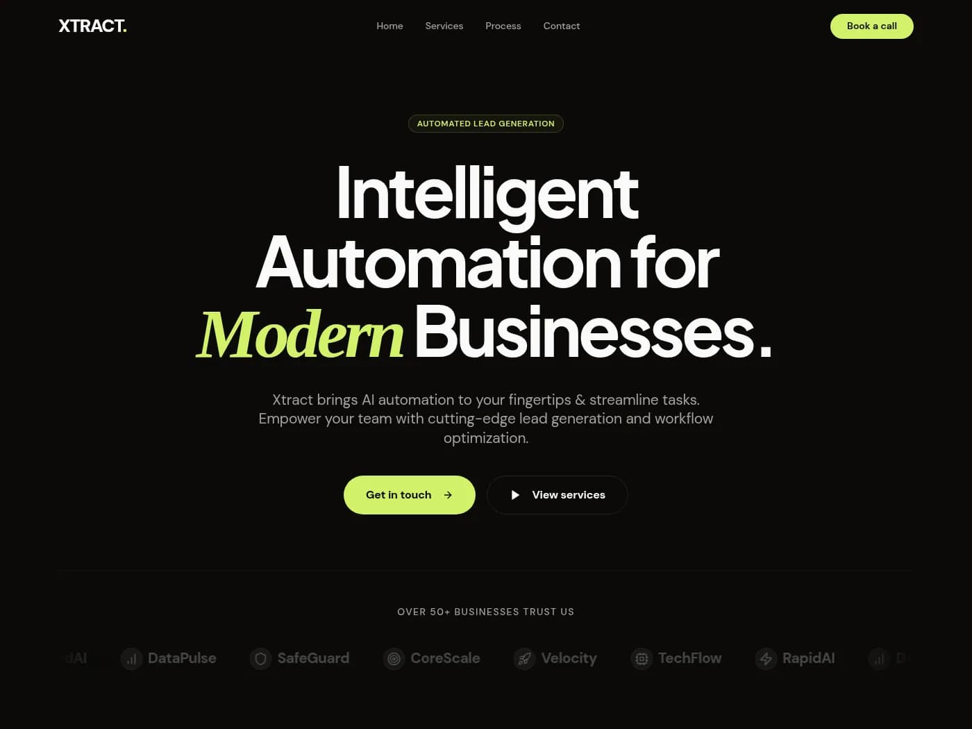 Xtract AI Landing Clone