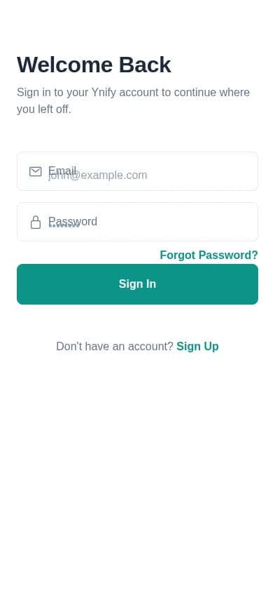 Ynify Auth Flow