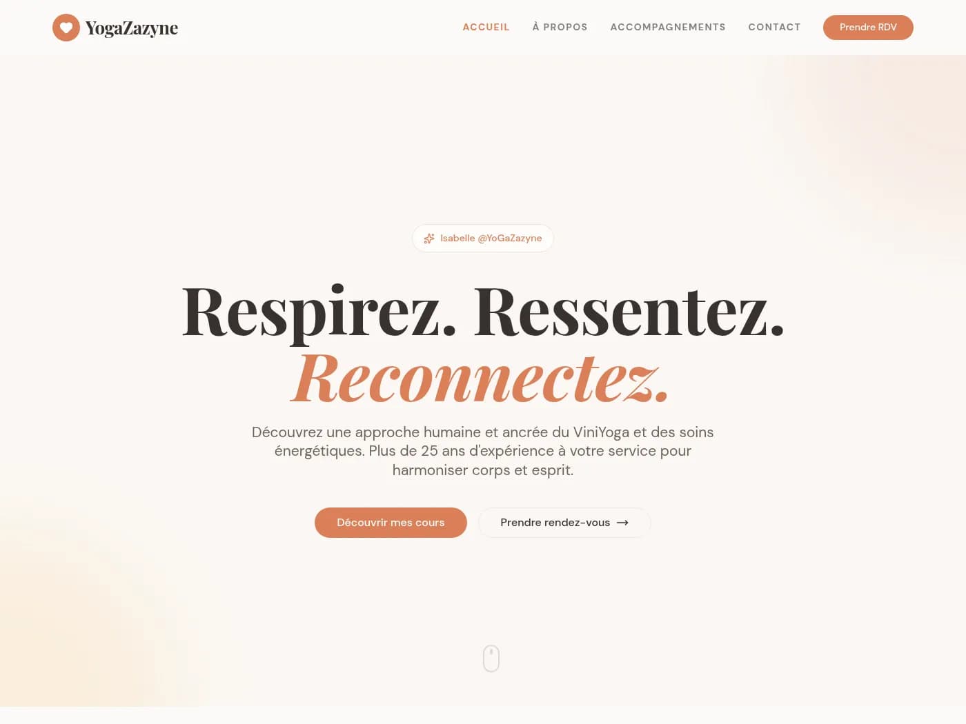 YogaZazyne Web Experience