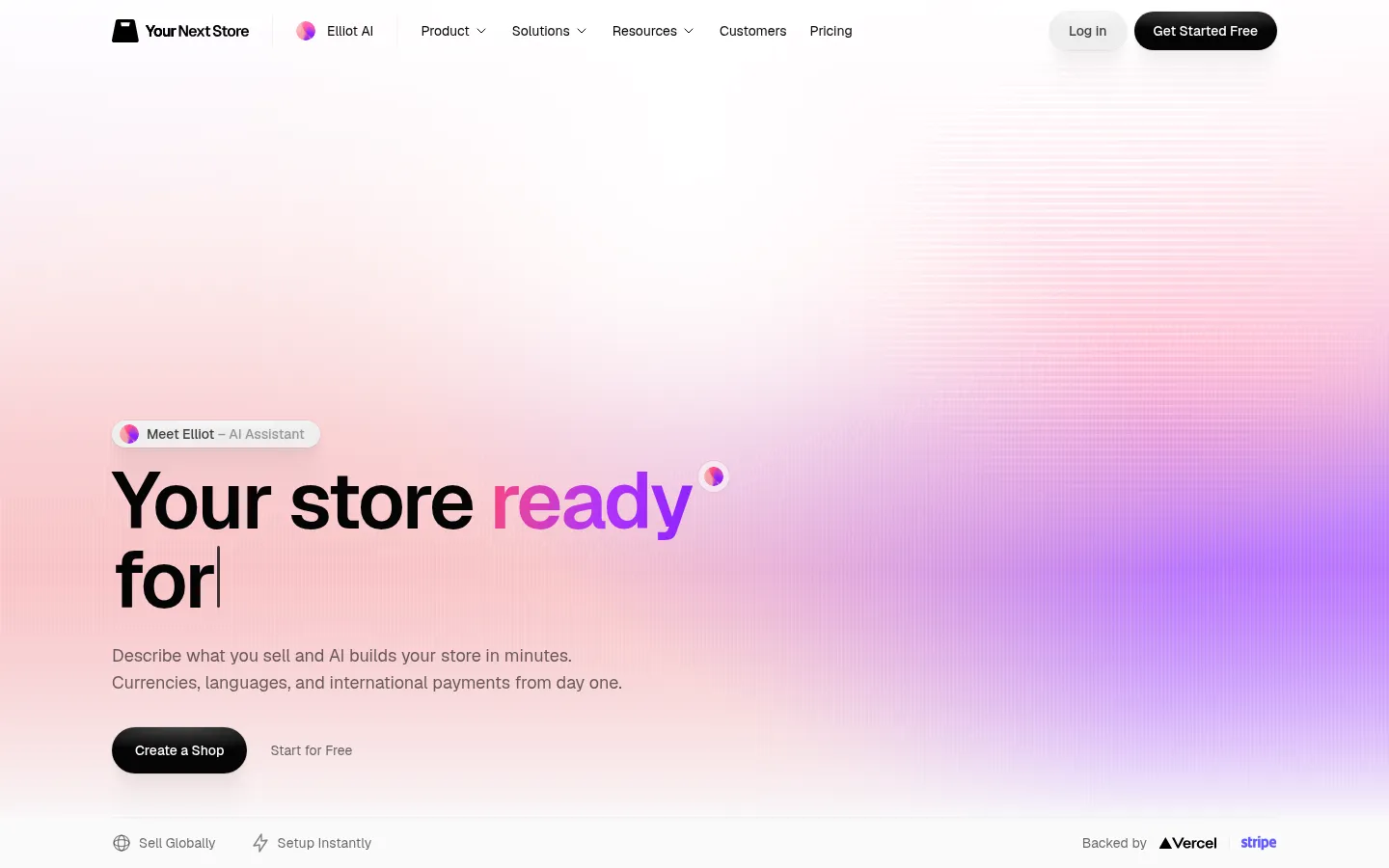Your Next Store homepage