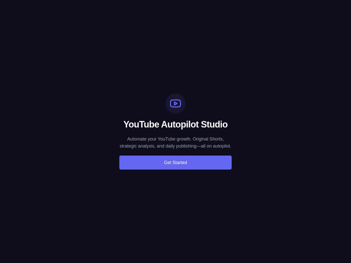 YouTube Autopilot Studio
