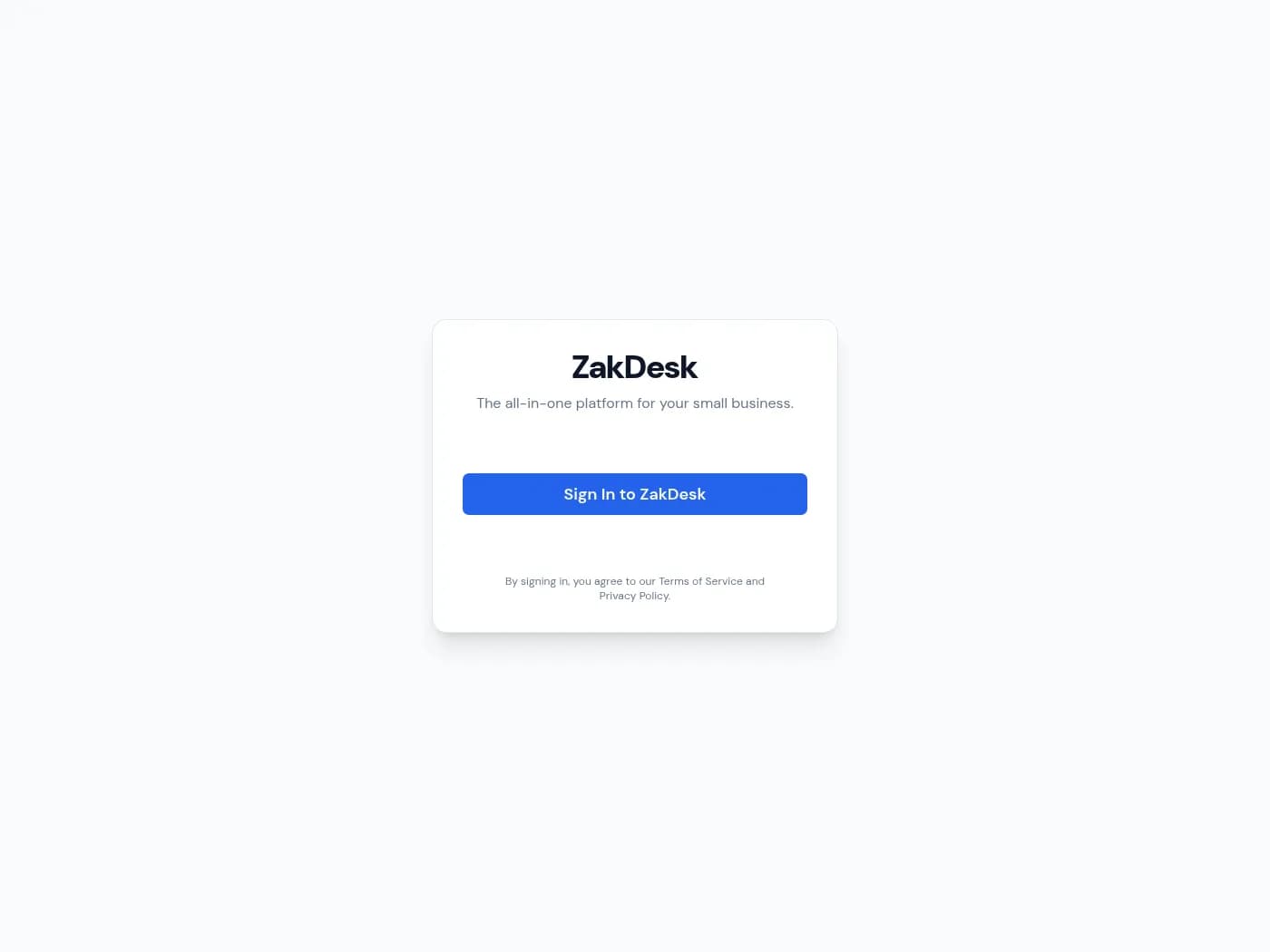 ZakDesk SaaS Platform