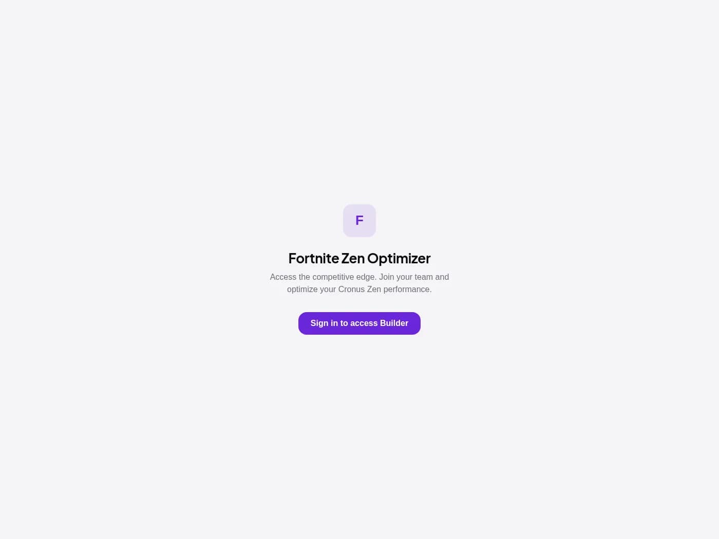 Fortnite Zen Optimizer