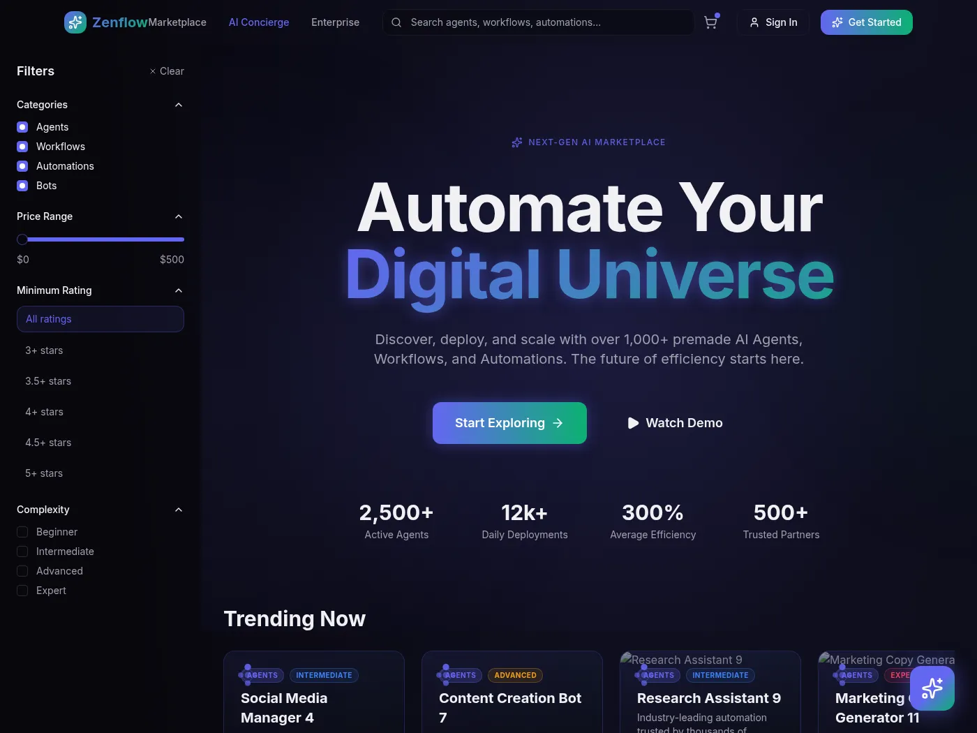 Zenflow Marketplace