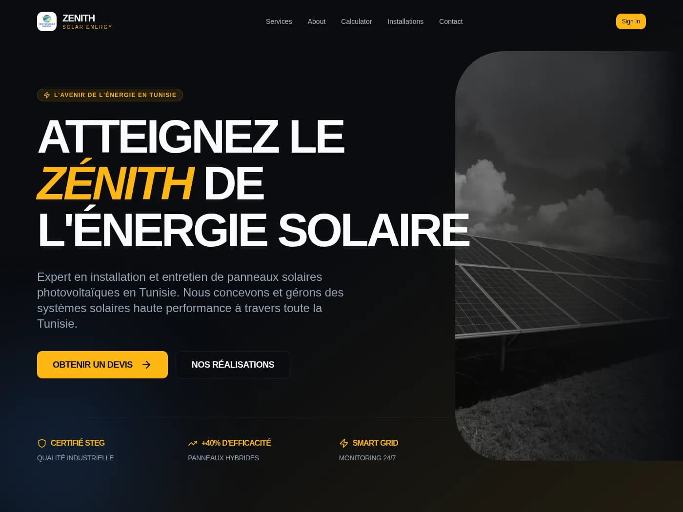 Zenith Solar Web Experience