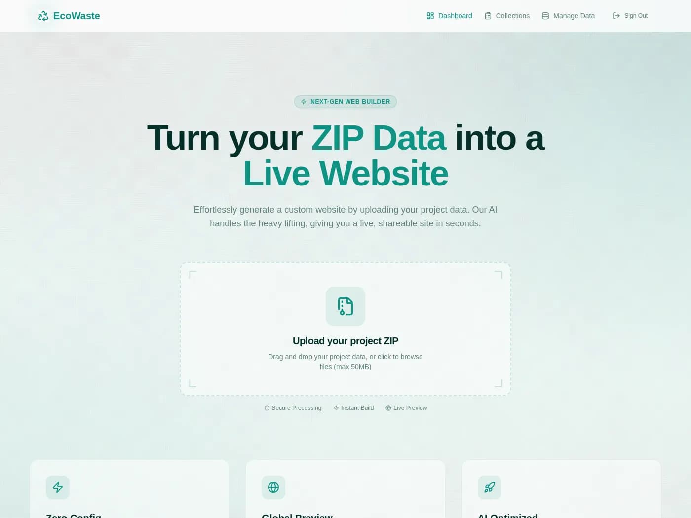 Zip Data Web Builder