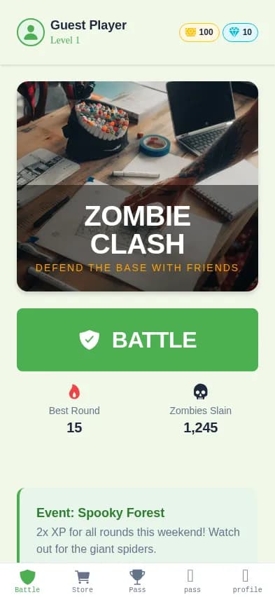 Zombie Clash Royale