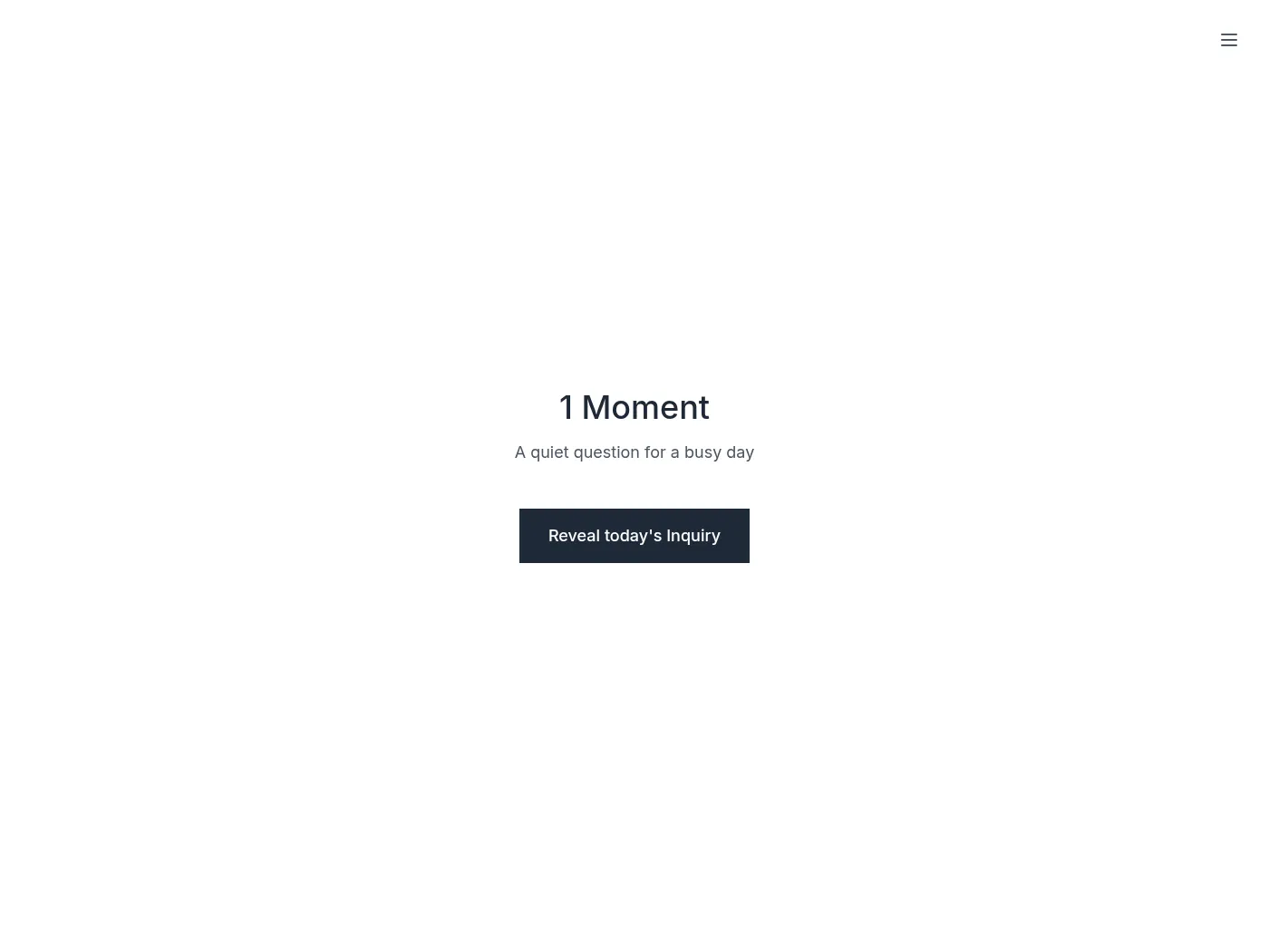 1 Moment – Minimalist Self-Reflection App