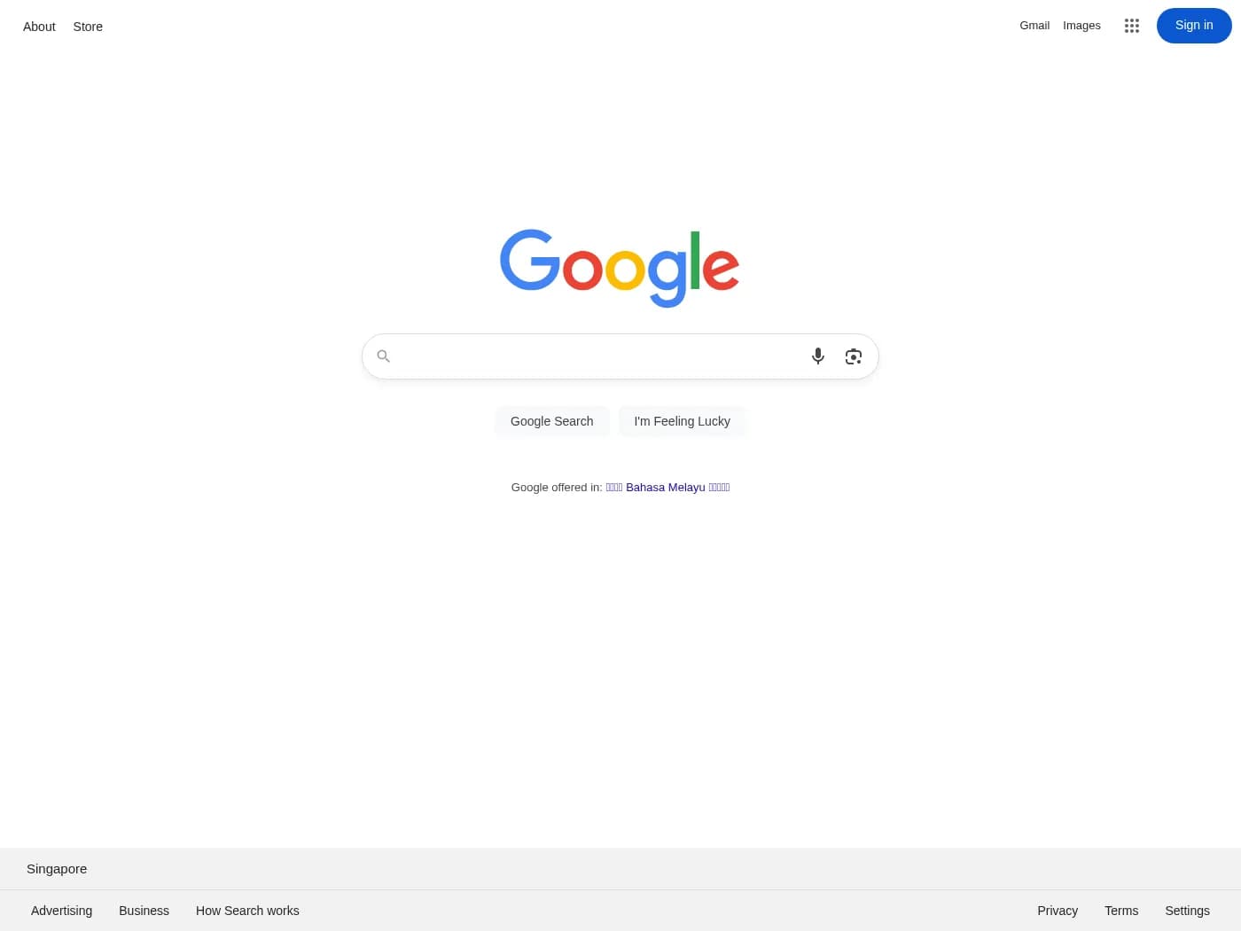 Ultra-Minimal Google Redirect Website