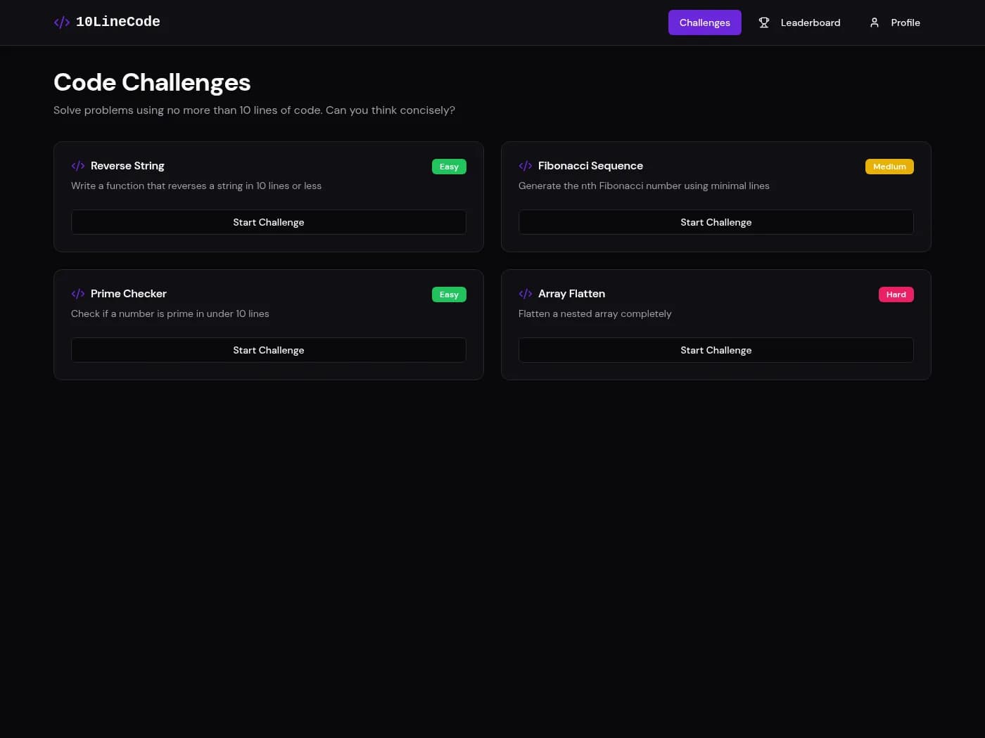 10 LineCode 9 Challenge