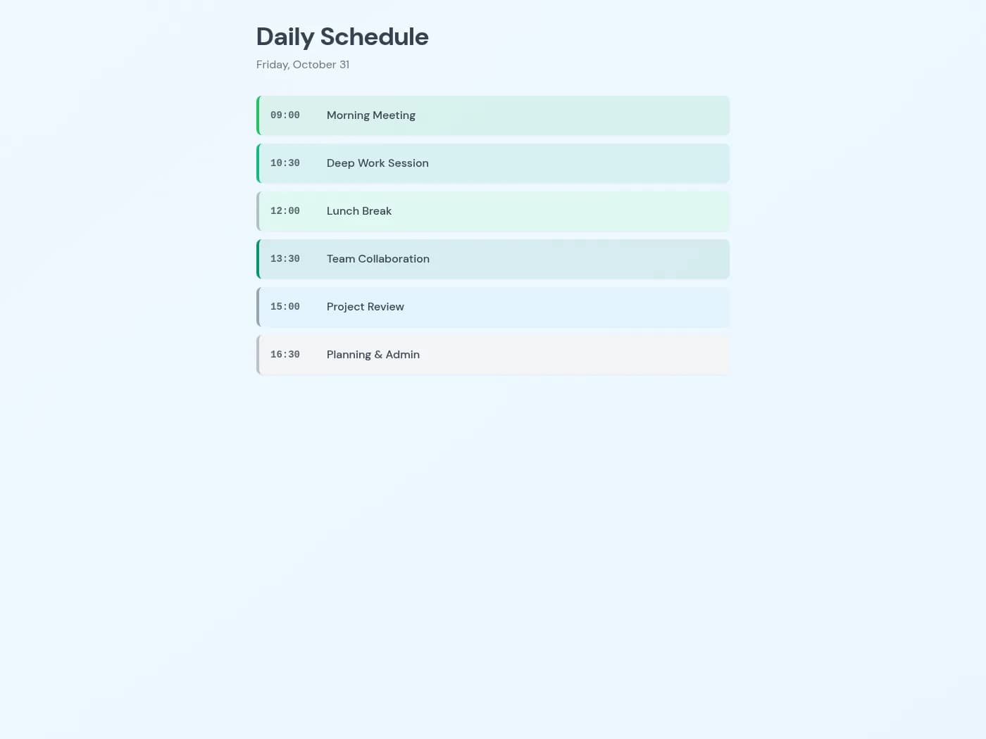 Pageveg Timetable: Ultra-Concise Scheduler