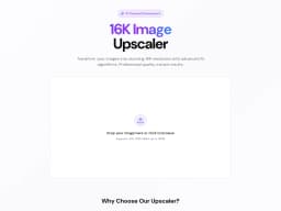 16K Image Upscaler Web Platform